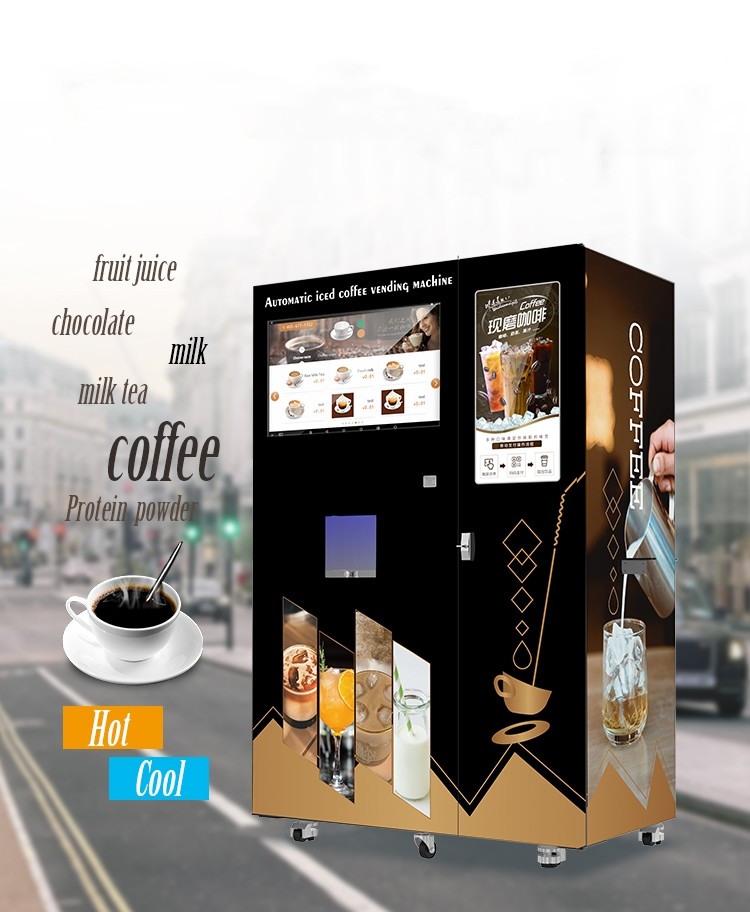 Robot Arm Making Ice Coffee Cafe Vending Machine Robot Coffee Machine ...