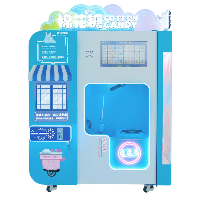 Touch Screen Vending Machine Combo Sweet Floss Marshmallow Mall Cotton ...
